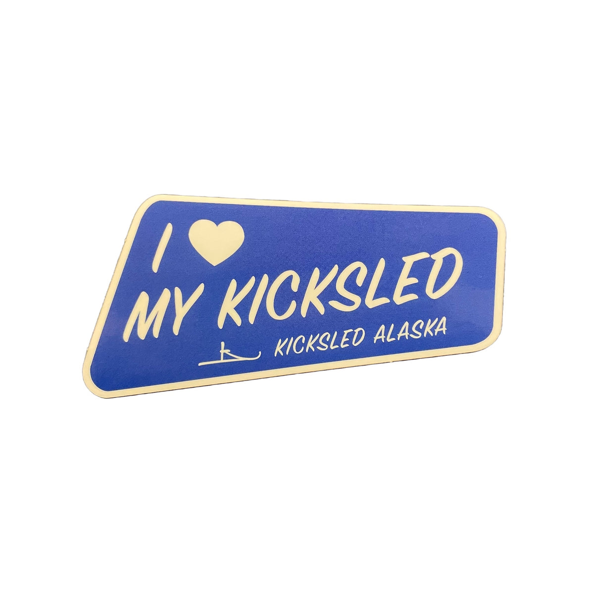 I ️ My Kicksled Sticker – Kicksled Alaska